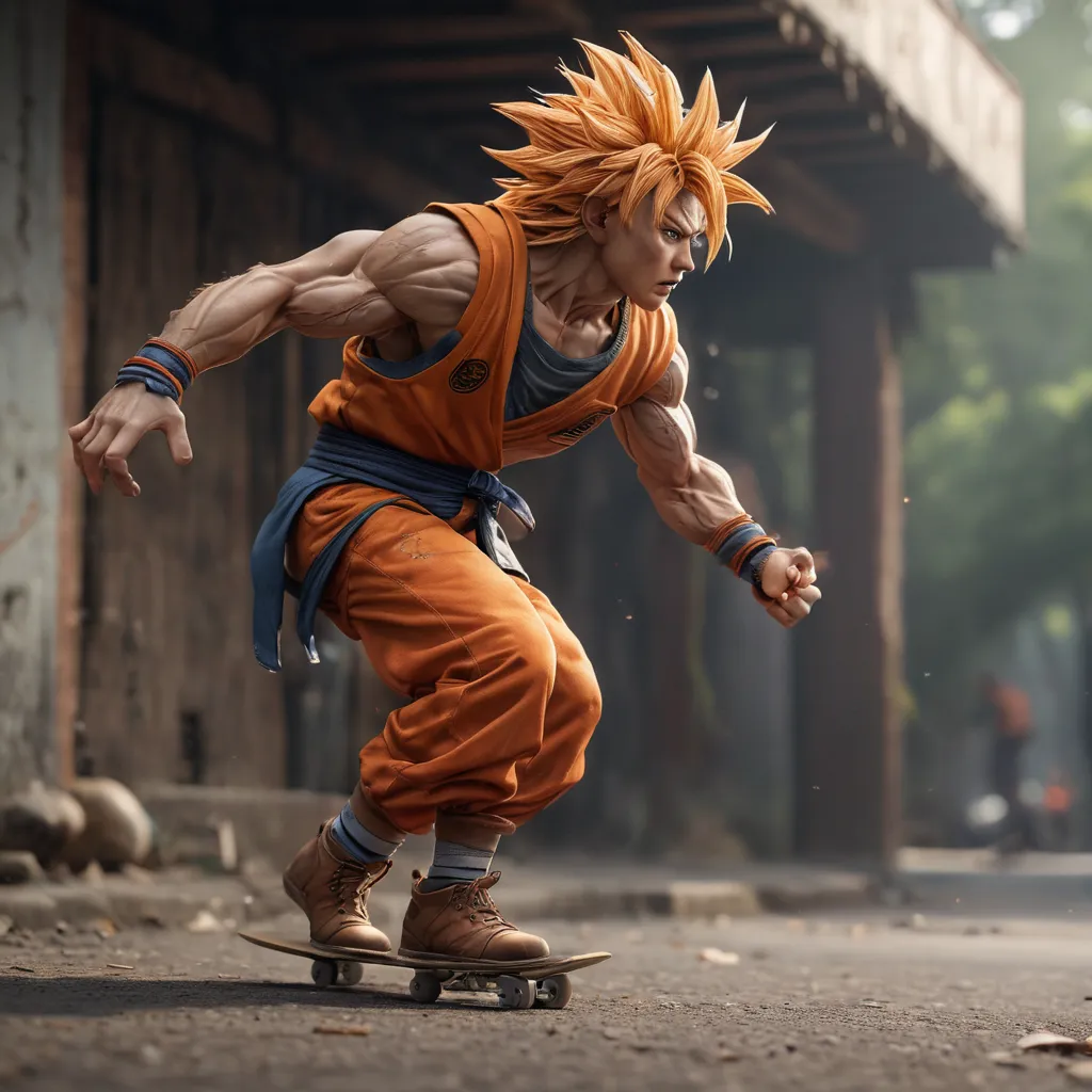 Unveiling the Fusion of Goku and Primitive Skateboarding: A Creative ...